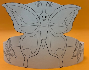 Crown Paper Template Paper Crown Headband Printable Kids Craft Costume ...