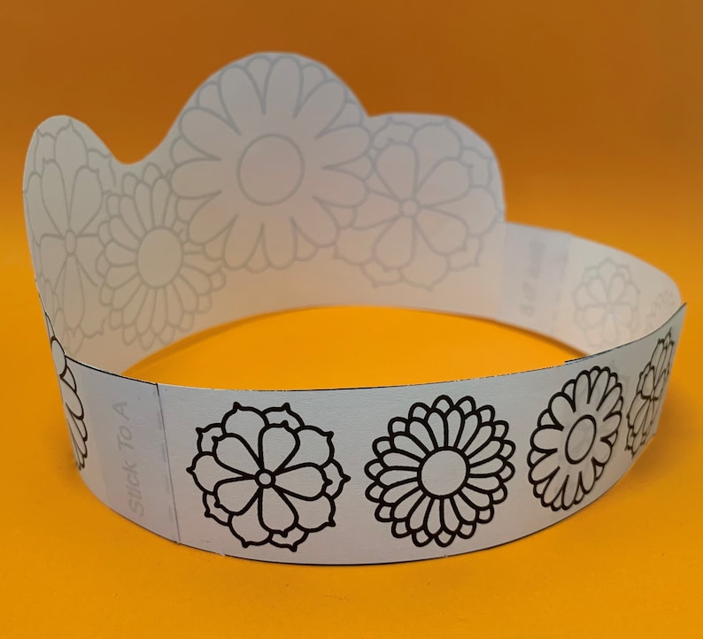 Flower Paper Crown Template Paper Crown Headband - Etsy