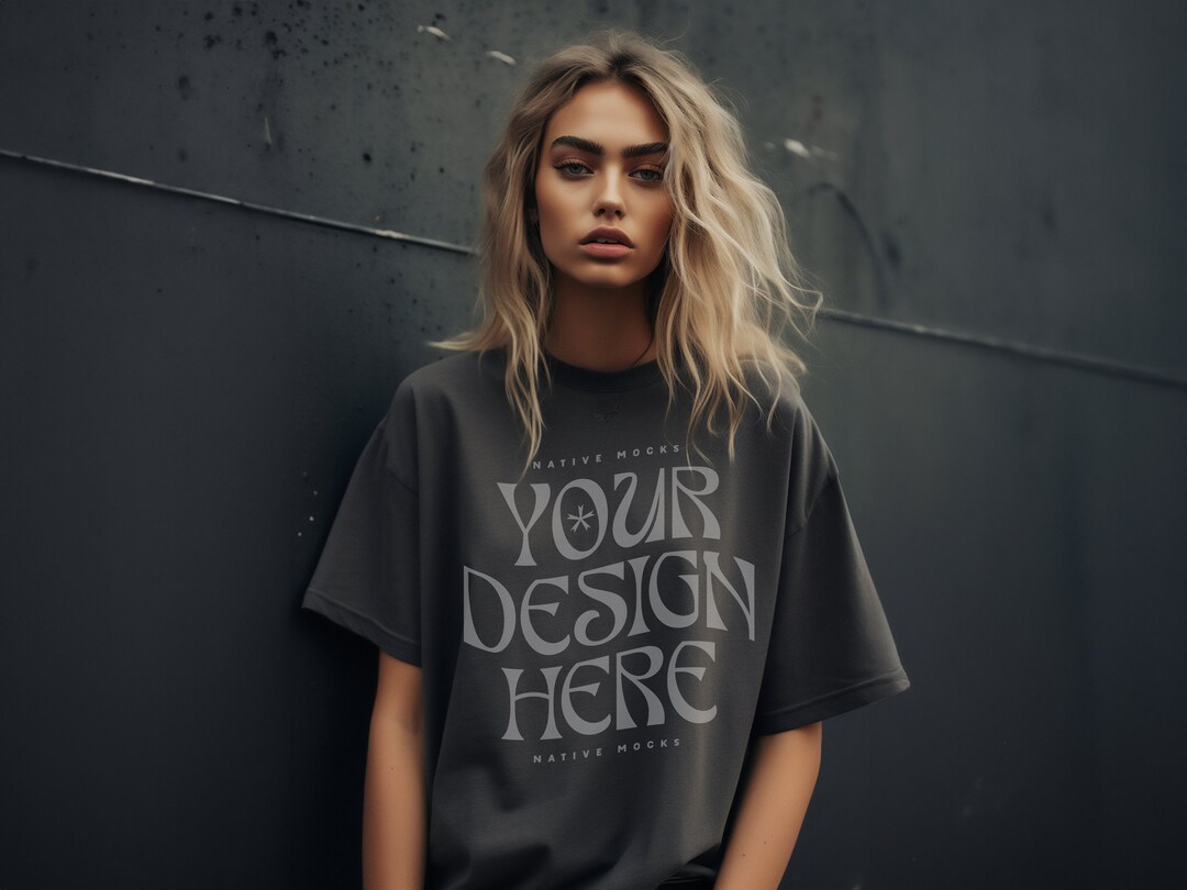 Gildan 5000 Charcoal Tshirt Mockup, Fashion T-shirt Mock Up, Studio ...