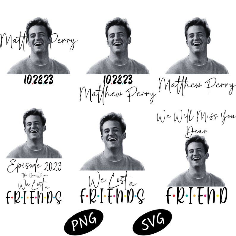Rest in Peace Matthew Perry SVG, RIP Chandler Bing SVG, Rip Mr. Bing ...