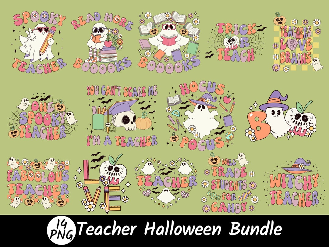 10 PNG gruselige Lehrer Bundle Halloween Lehrer PNG - Etsy.de
