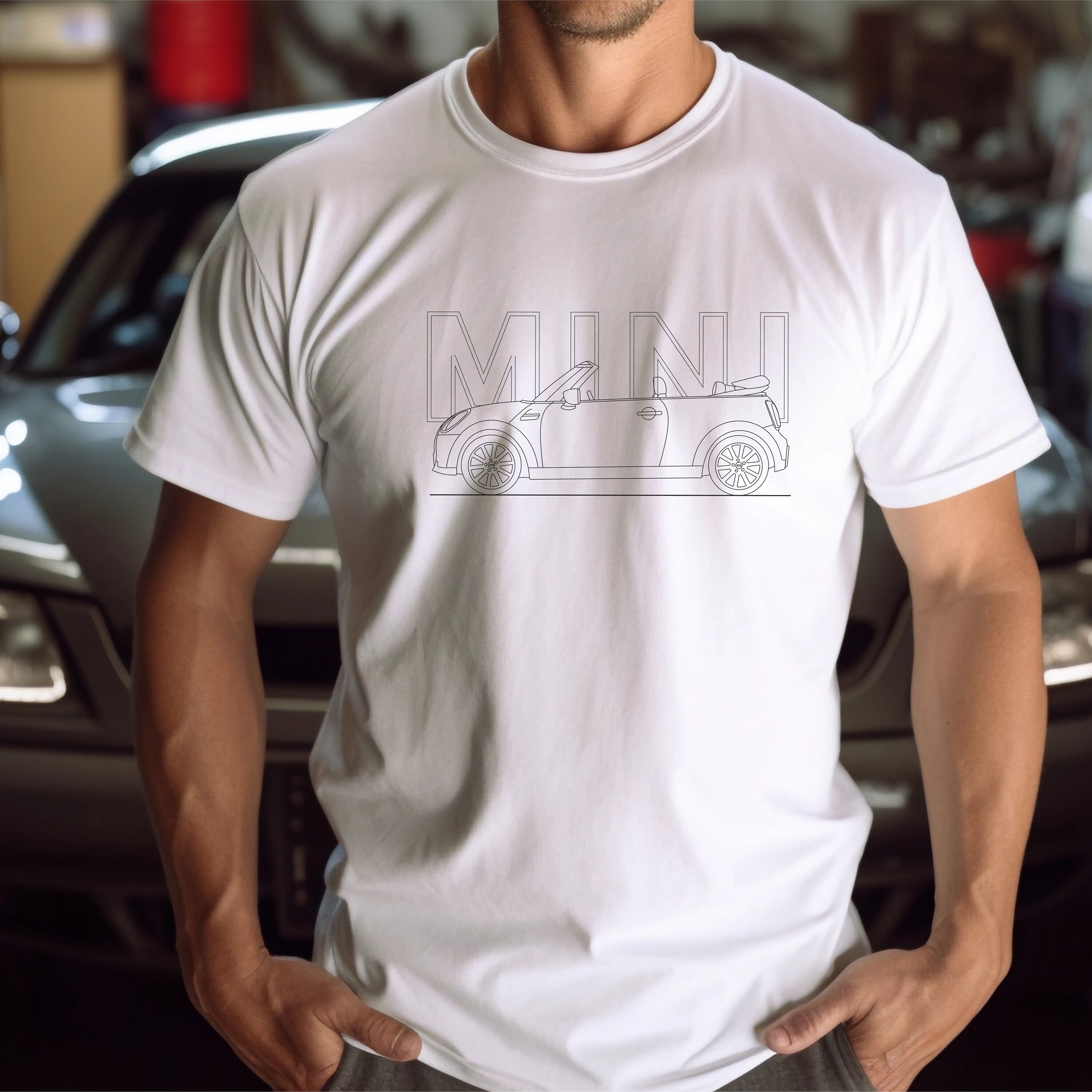 Mini Cooper Convertible Tee, Vintage Car, Gift for Car Guys and Girls ...