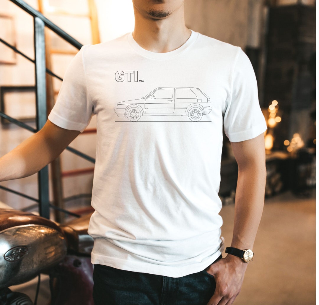 Volkswagen Golf Gti Mk 2 Tshirt White Rabbit Hot Hatch Gift Etsy