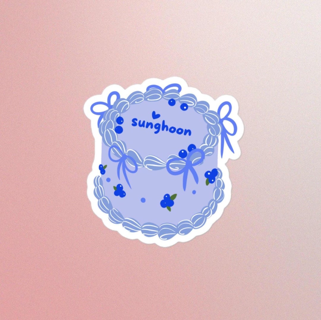 Sunghoon ENHYPEN ENGENE Inspired Blueberry Cake 3 Sticker Cute Korean ...
