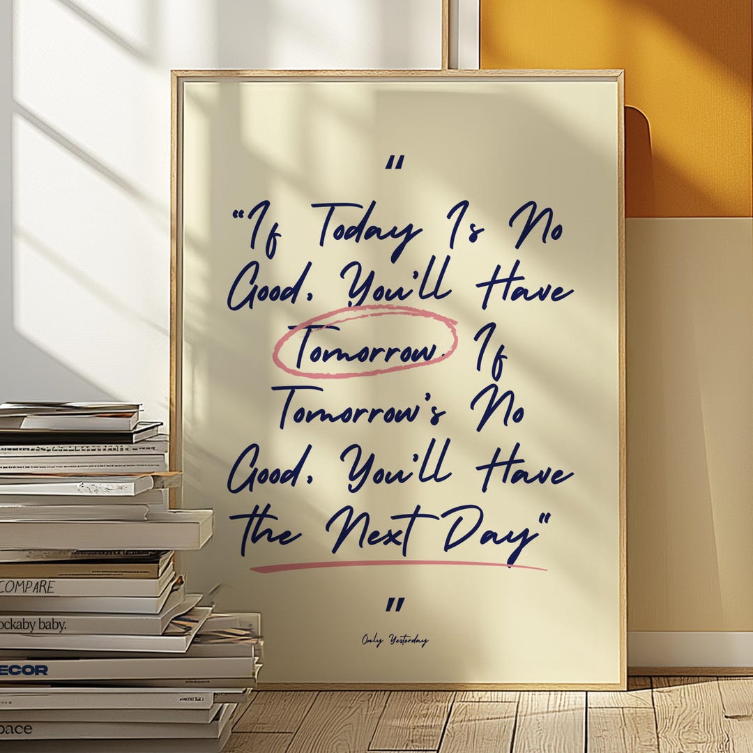 Only Yesterday Movie Quote | Studio Ghibli Inspired Poster Print ...