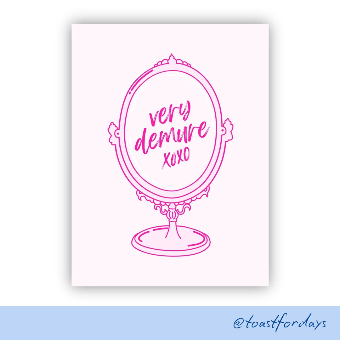 Very Demure Very Mindful Meme Pink Poster Digital Download - Etsy