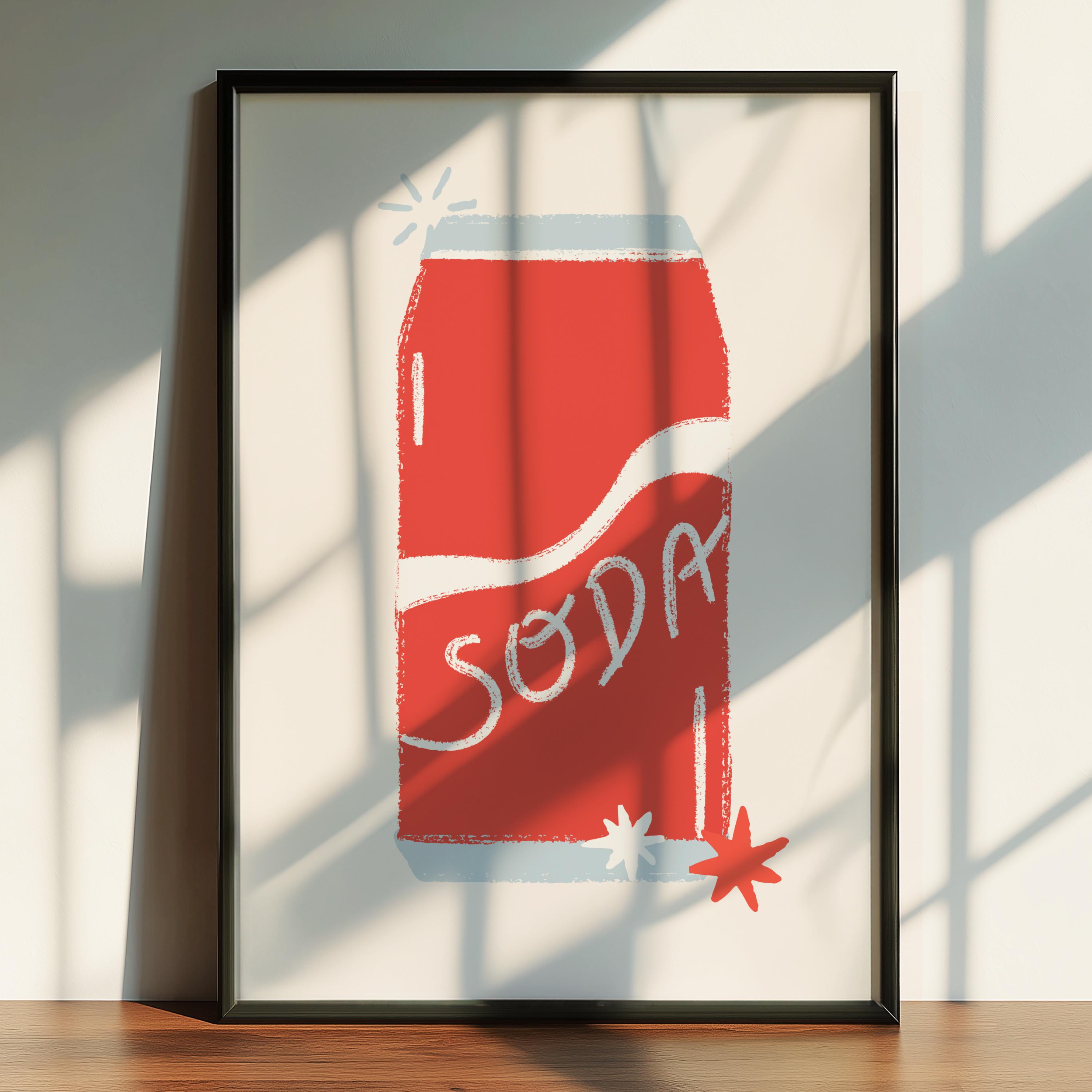 Soda Can Pop Art Cute Kitchen Decor | Digital Download - Etsy