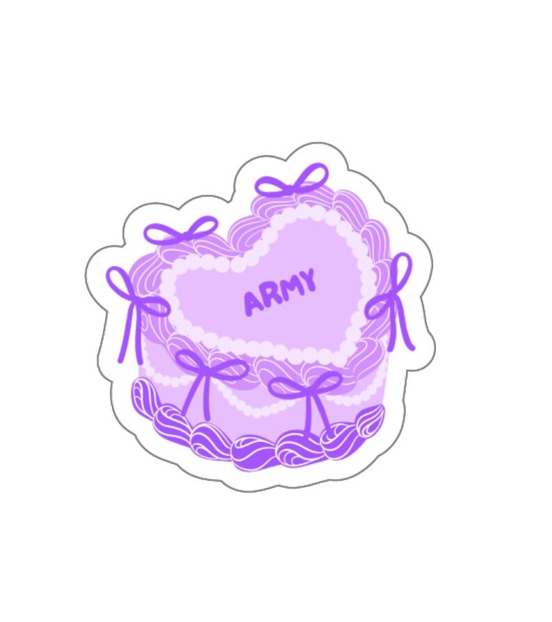 BTS ARMY Inspired Kpop Fandom Sticker Korean Aesthetic Lunchbox Cake ...
