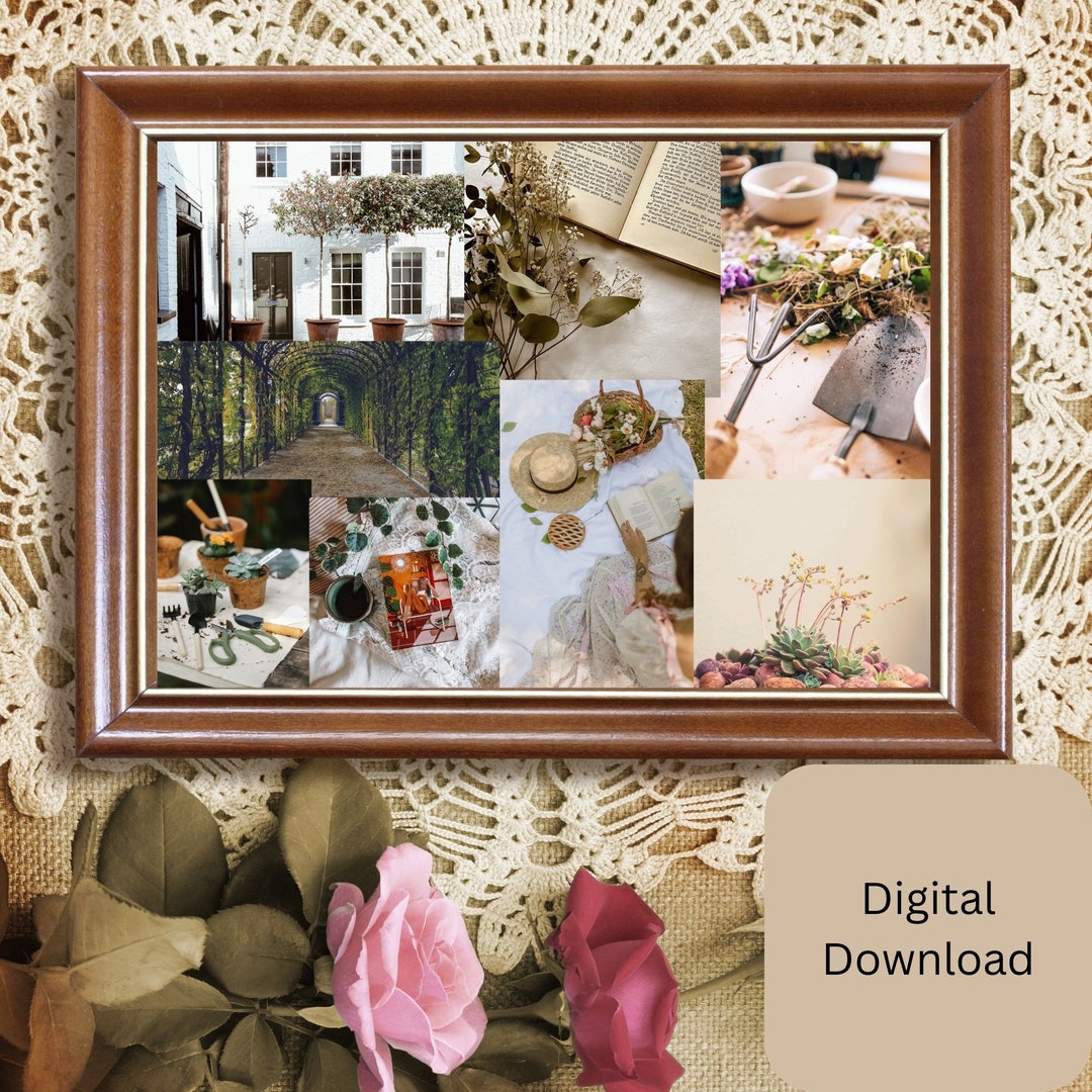Garden Aesthetic Collage Outdoor Aesthetic Collage Gardening - Etsy