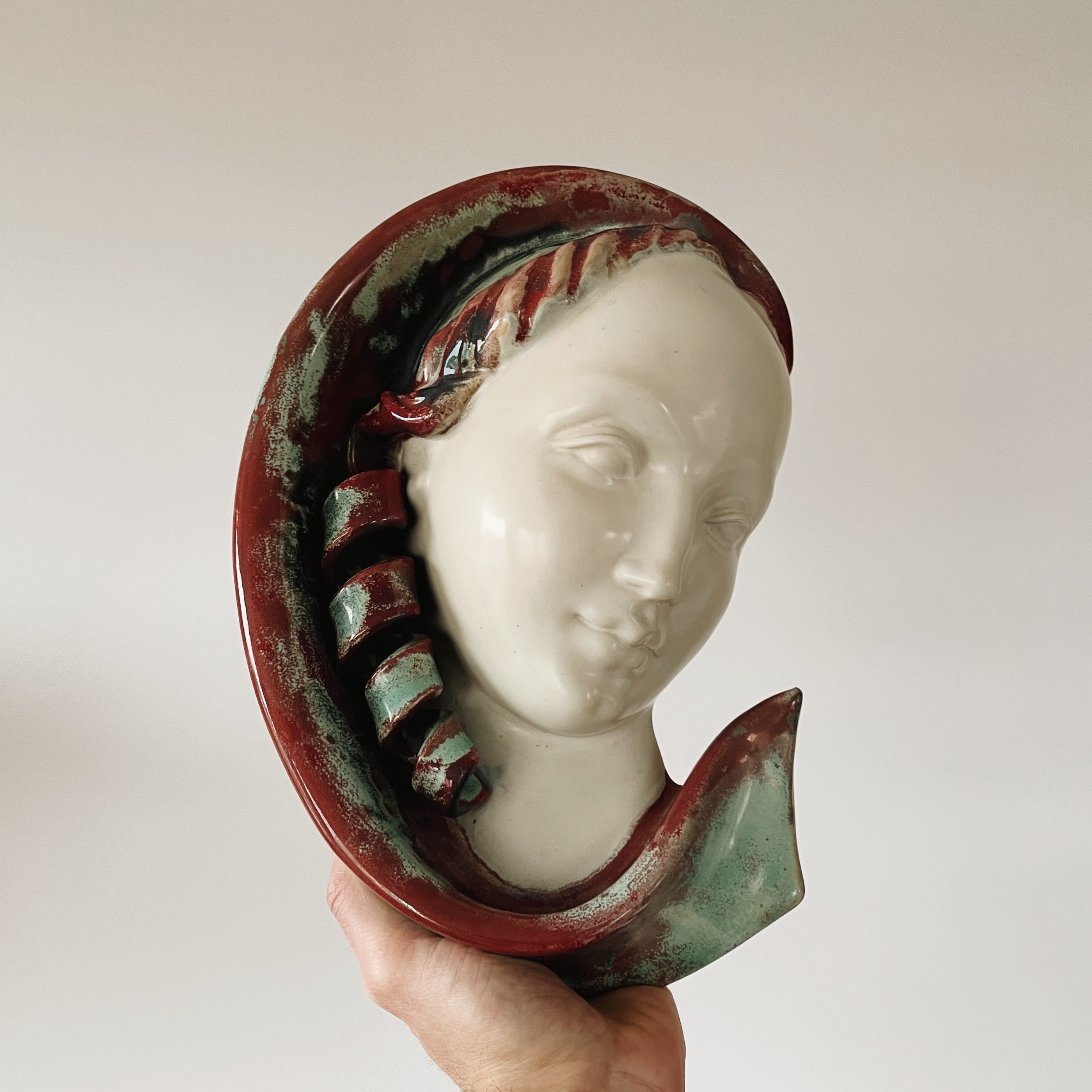 Rare Vintage Danish Art Deco Wall Scandinavian Fine Art Pottery Nordic ...