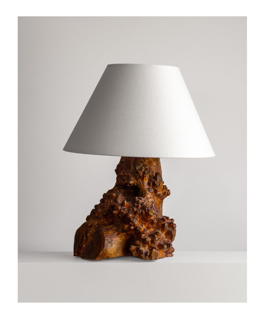 Vintage Swedish Freeform Burl Wood Lamp | Scandinavian Mid Century ...