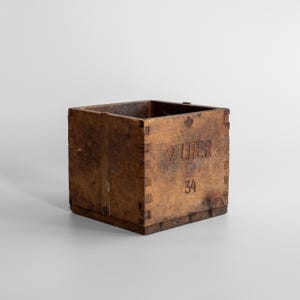 Swedish Antique Wooden Measuring Box / Vessel Vintage Scandinavian ...