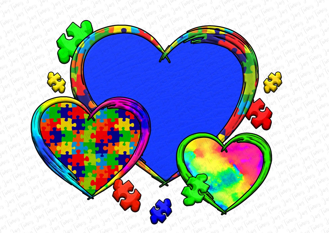 Autism Heart PNG Sublimation Designs Download, Autism Acceptance Png ...