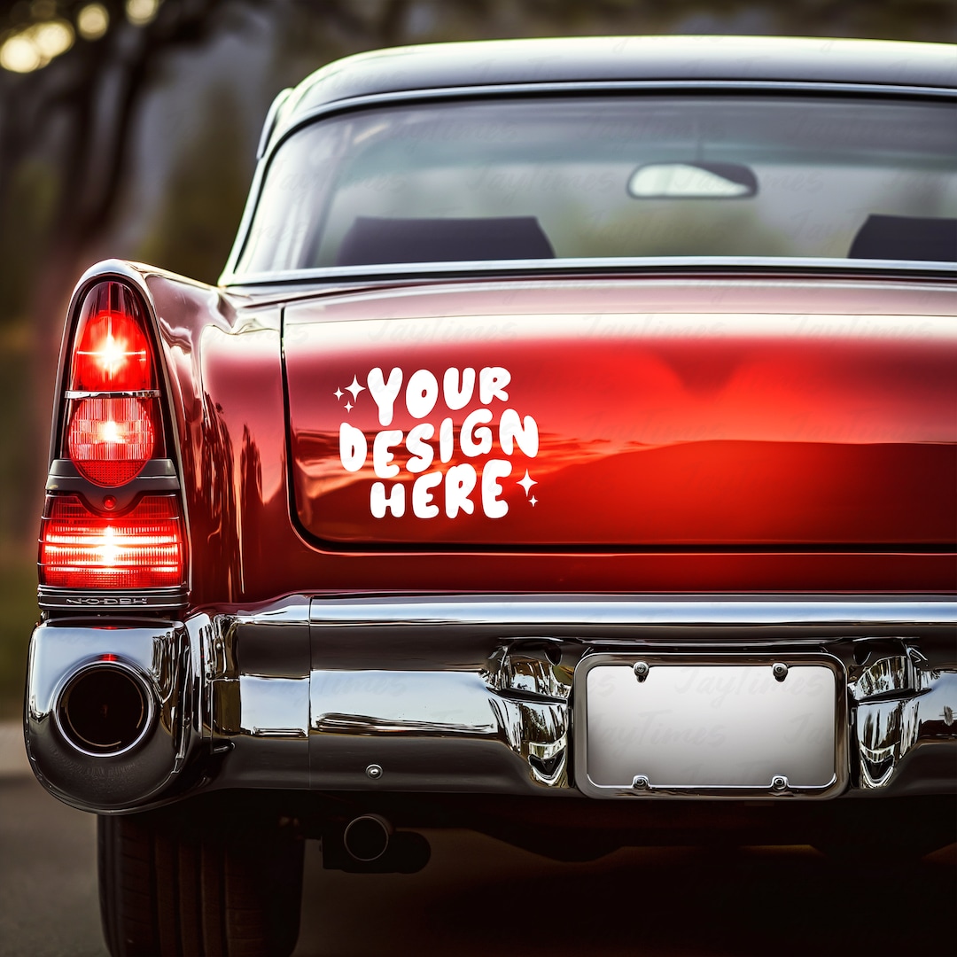 Car Bumper Mockup, Rear View Mocks, Car Sticker Mock-up, Car Back ...