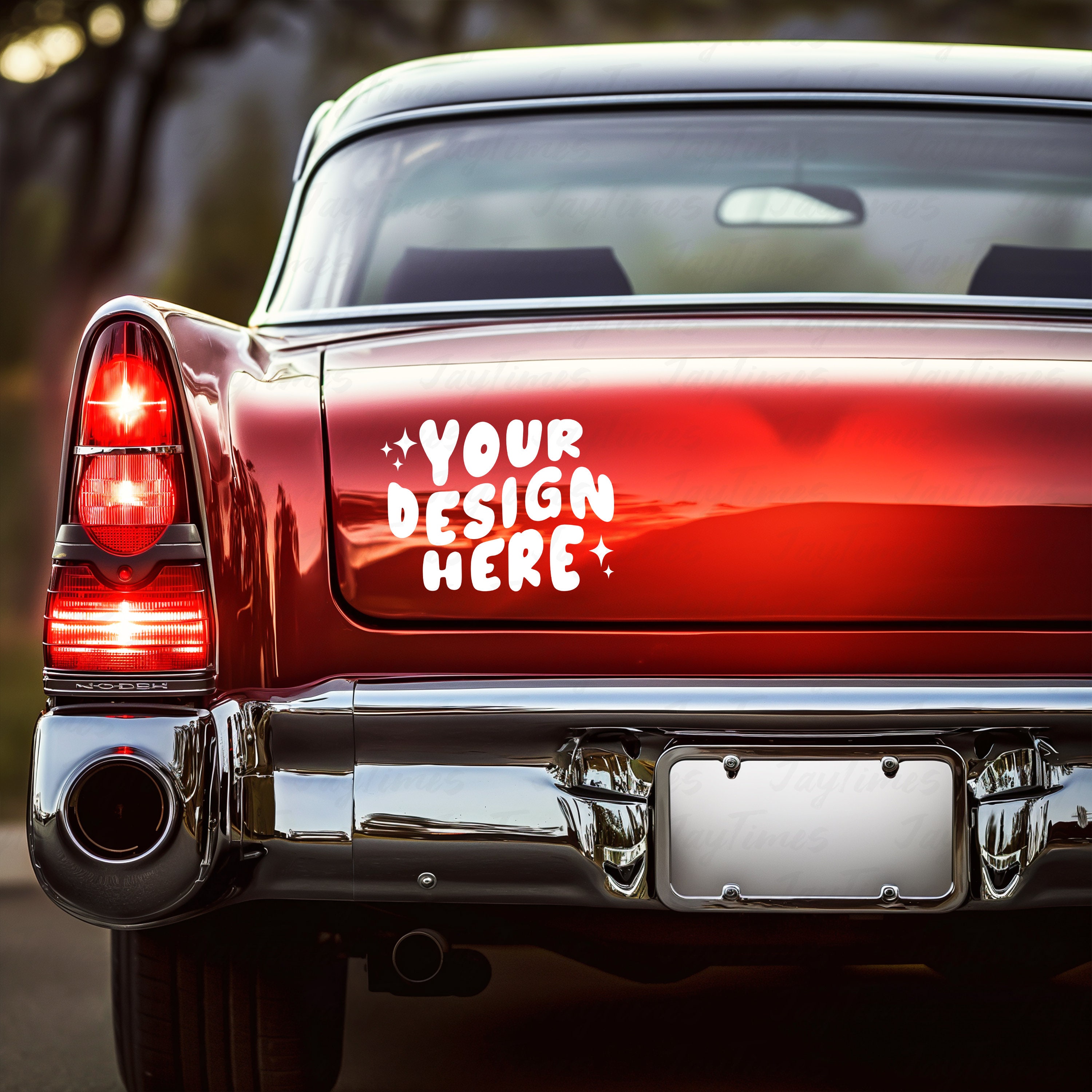 Car Bumper Mockup, Rear View Mocks, Car Sticker Mock-up, Car Back ...