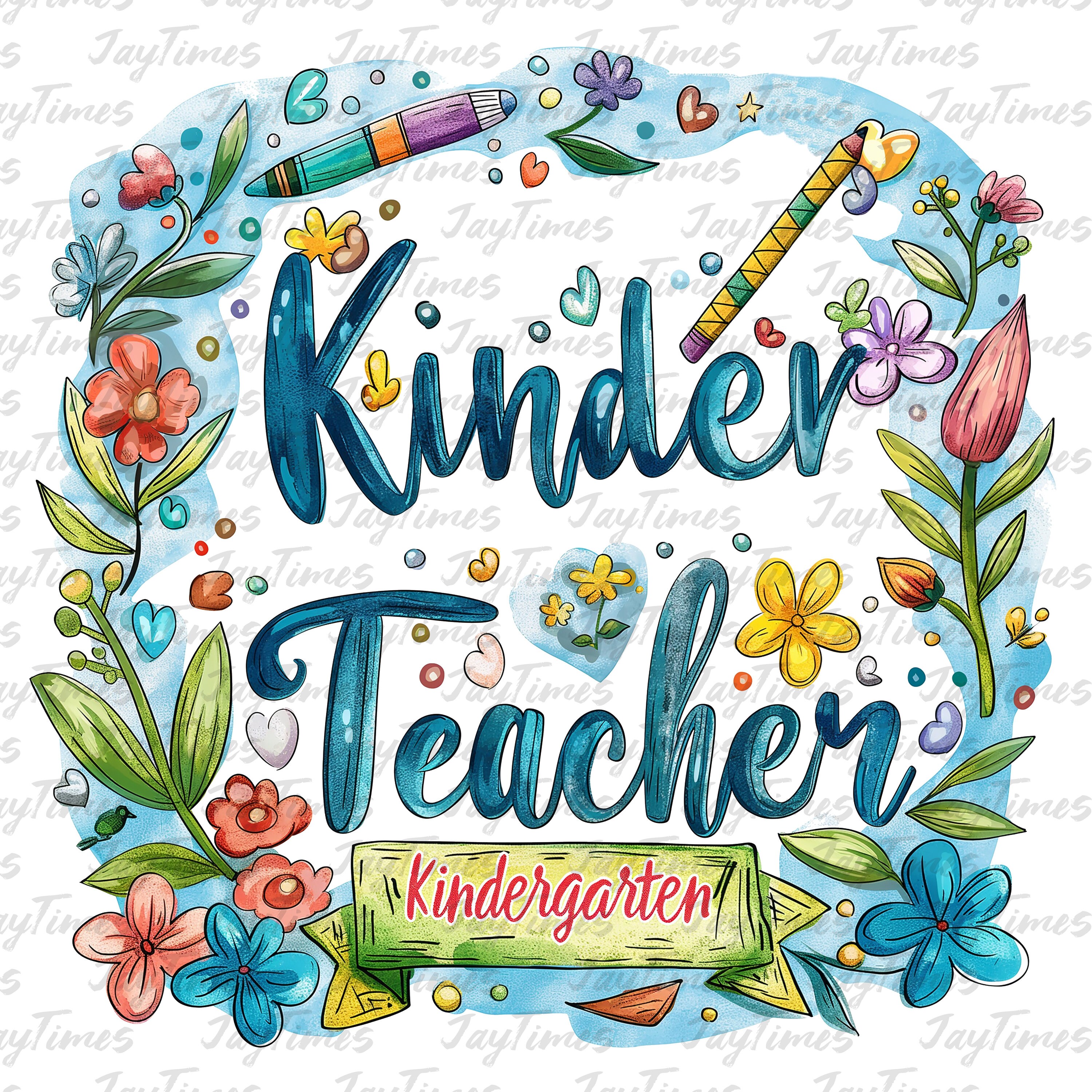Kindergarten Teacher Png, Kinder Teacher Sublimation Design, Nursery ...