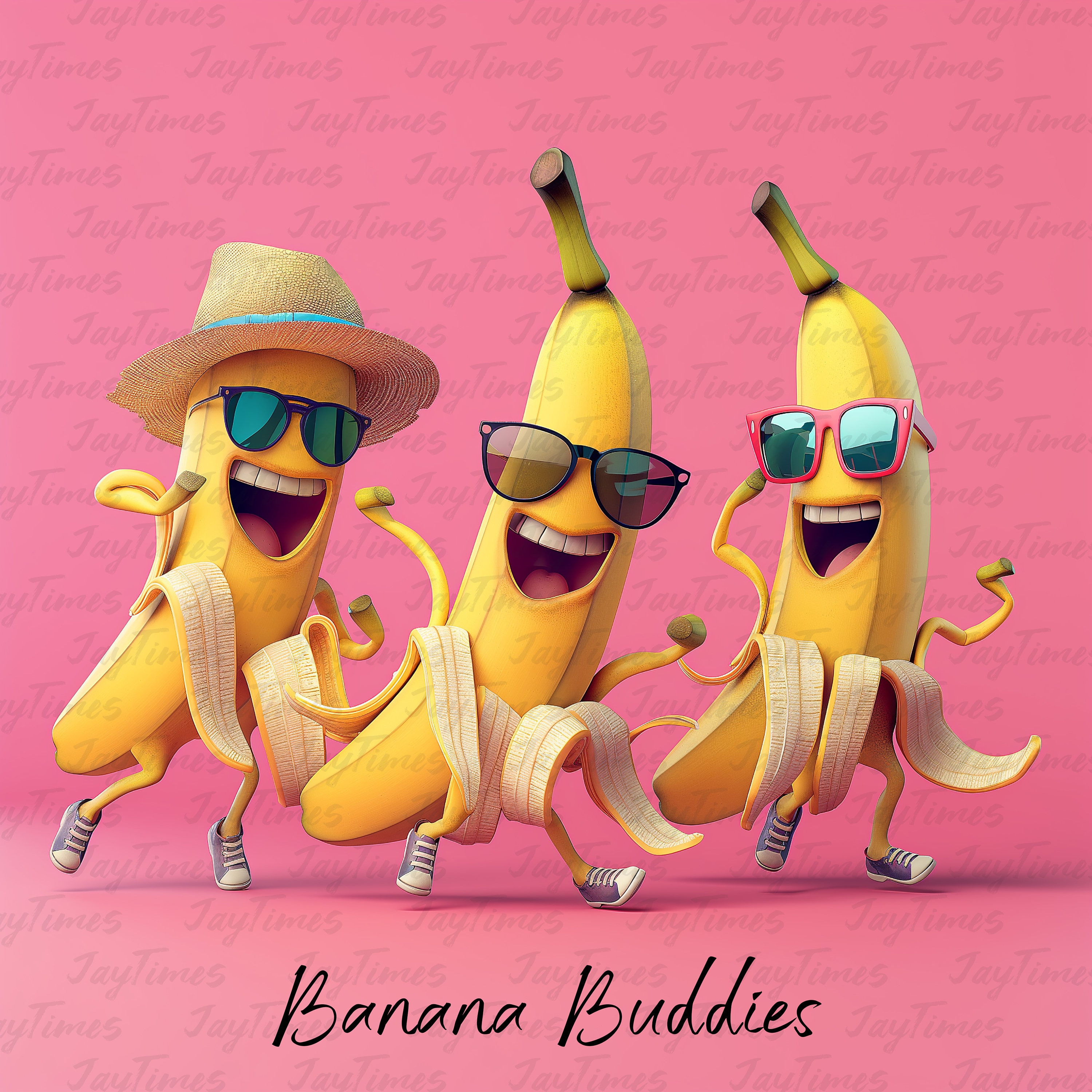 Banana Buddies Funny Sublimation Design, Banana Friends Print, Dancing ...