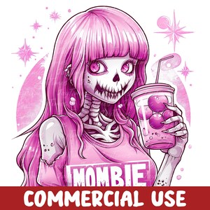 Mombie PNG, Funny Mom Skeleton PNG, Zombie Mama Sublimation Design ...