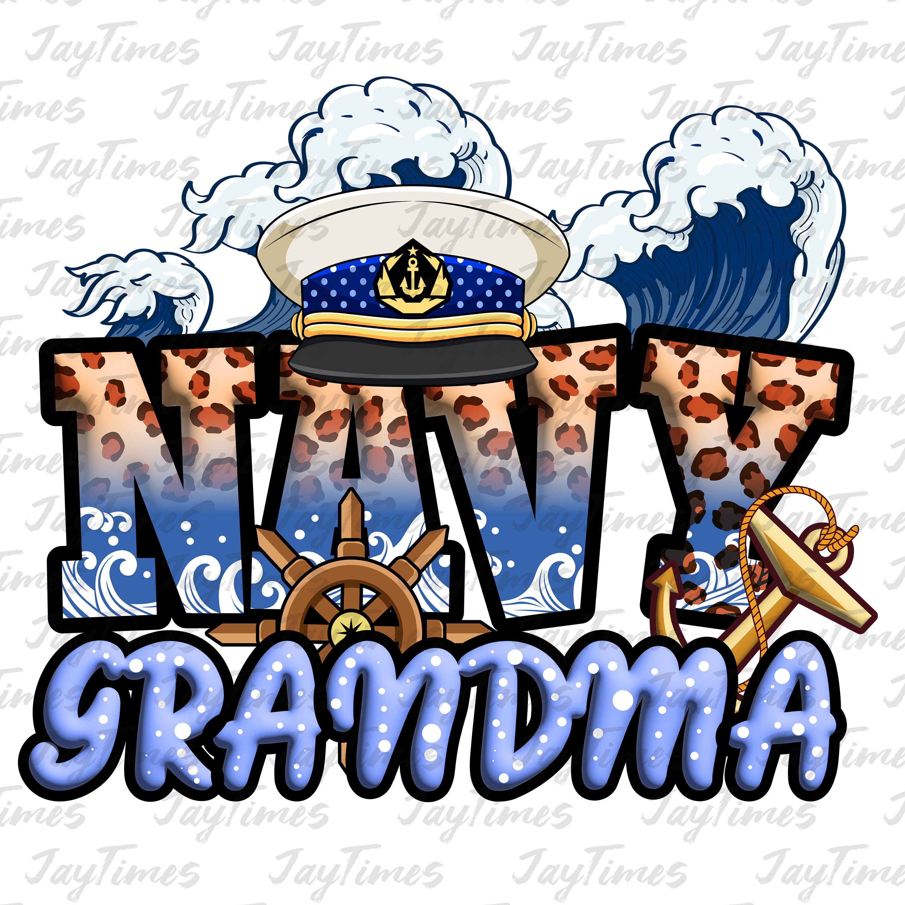 Navy Grandma Sublimation PNG, Anchor Grandma Png, Mothers Day Sublimate ...