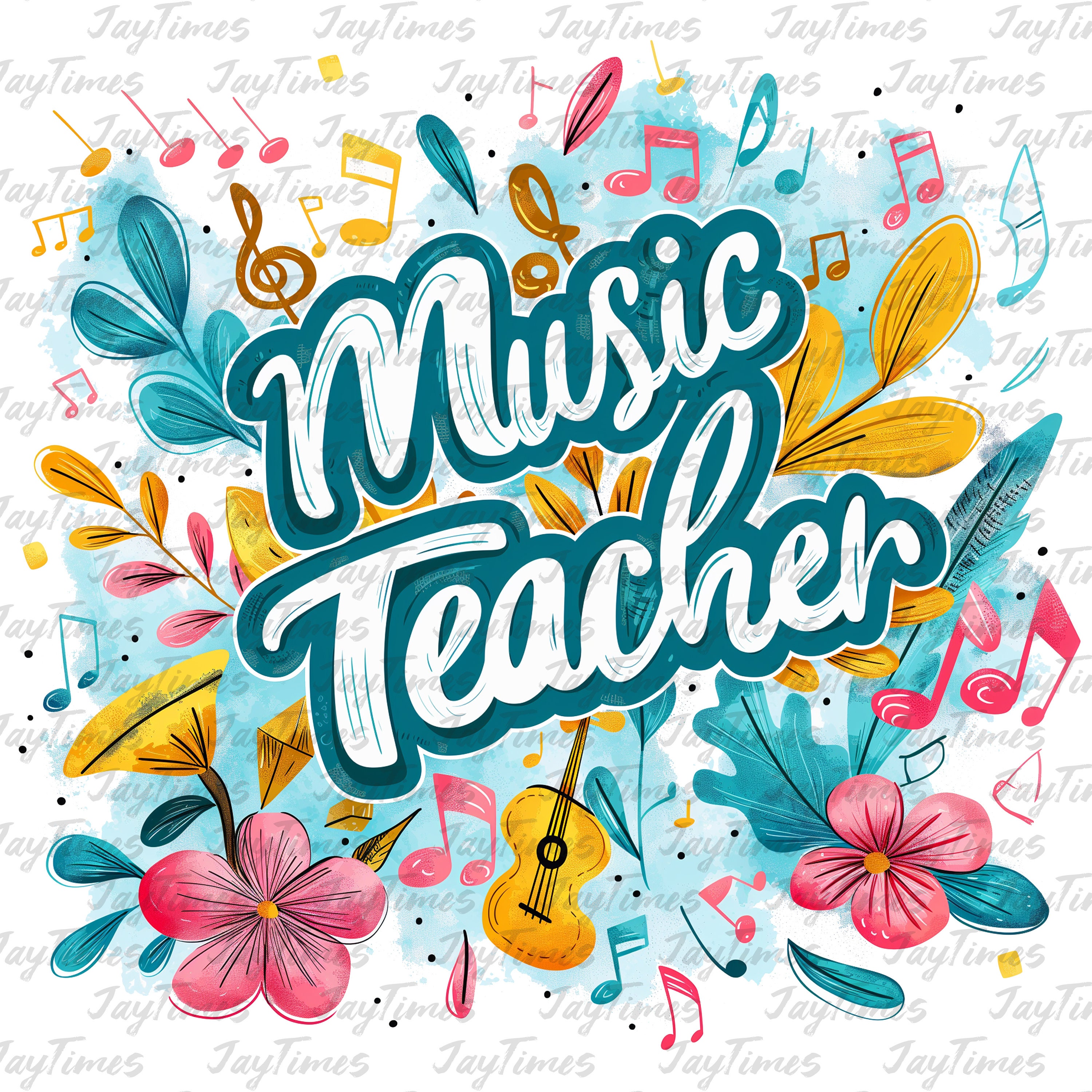 Music Teacher Sublimation PNG, Music School PNG, Teacher Appreciation ...