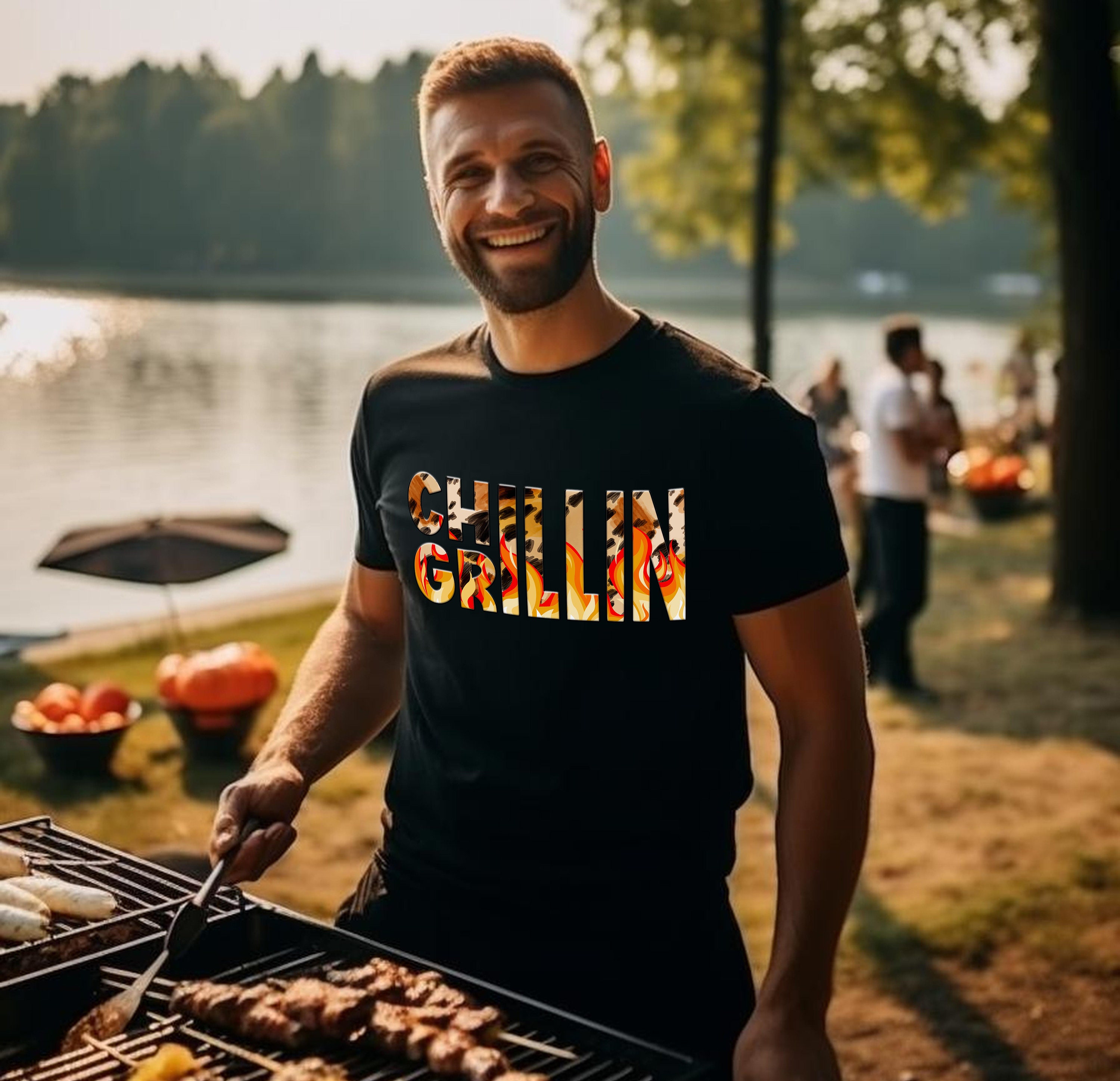 Chillin and Grillin Png, Father Bbq Sublimation Download, Western Bbg ...