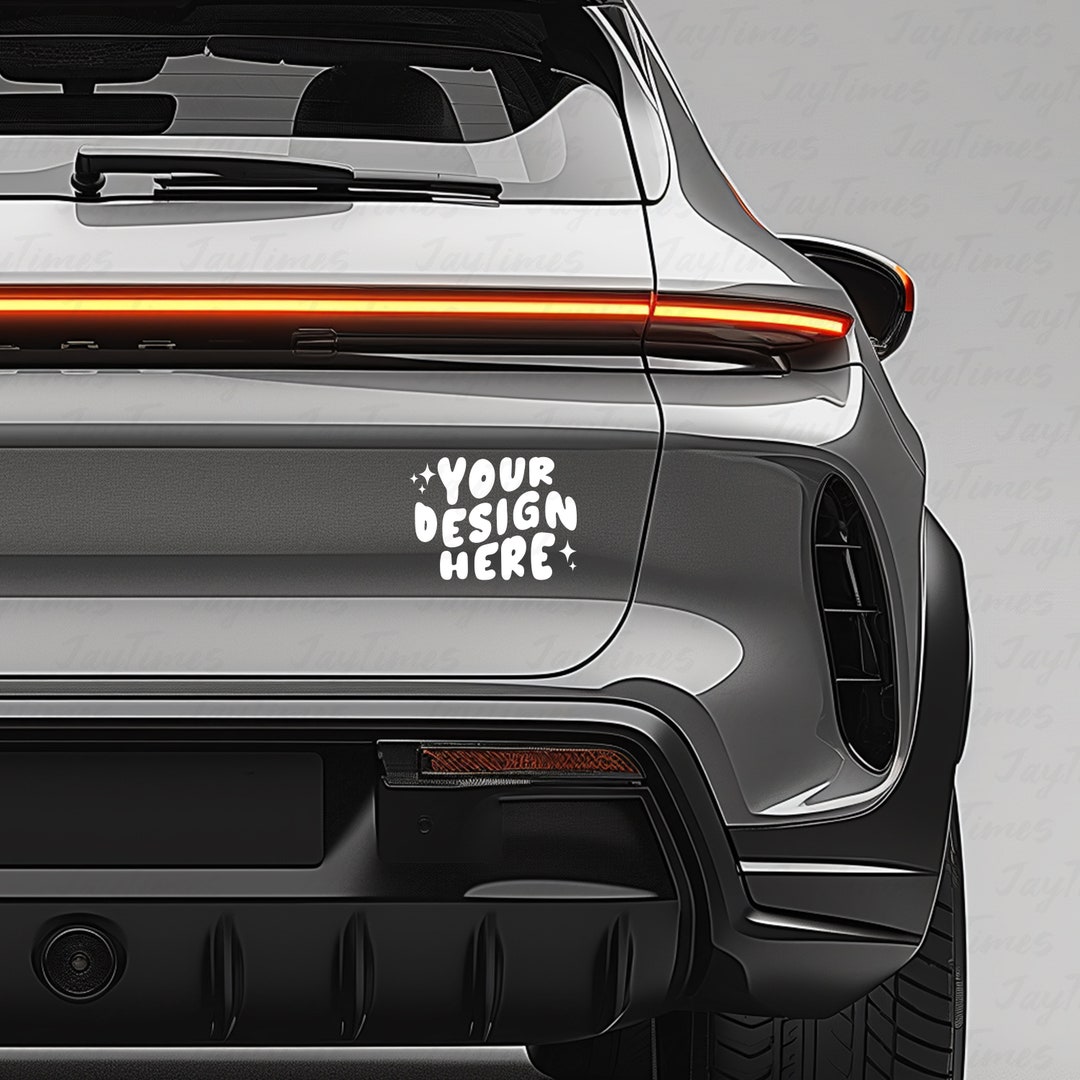 Car Bumper Mockup, Rear View Mocks, Car Sticker Mock-up, Car Back ...