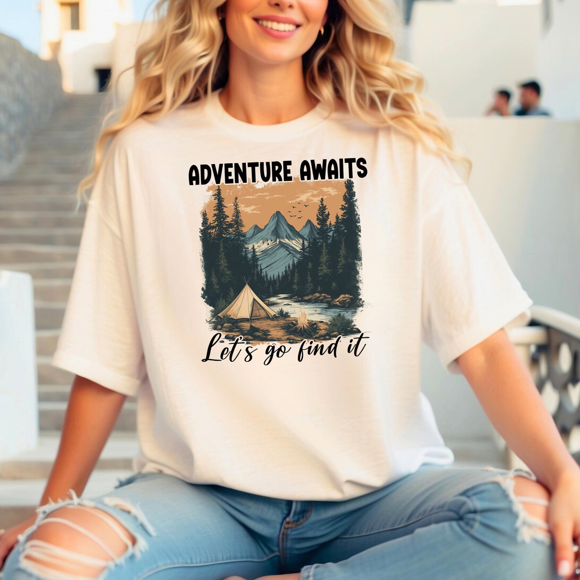 Adventure Awaits Camping PNG, Camping Sublimation Design, Retro Camping ...