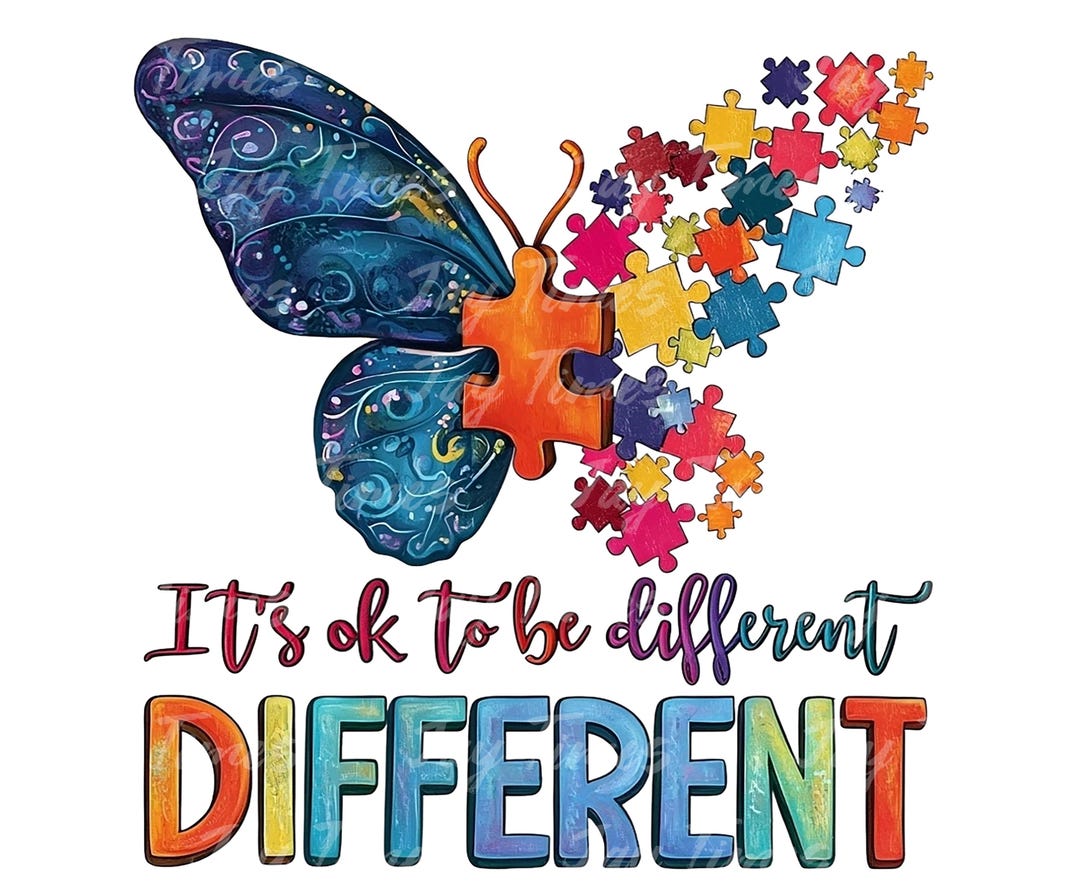 It's Ok to Be Different Autism Butterfly Png, Autism Butterfly Png ...
