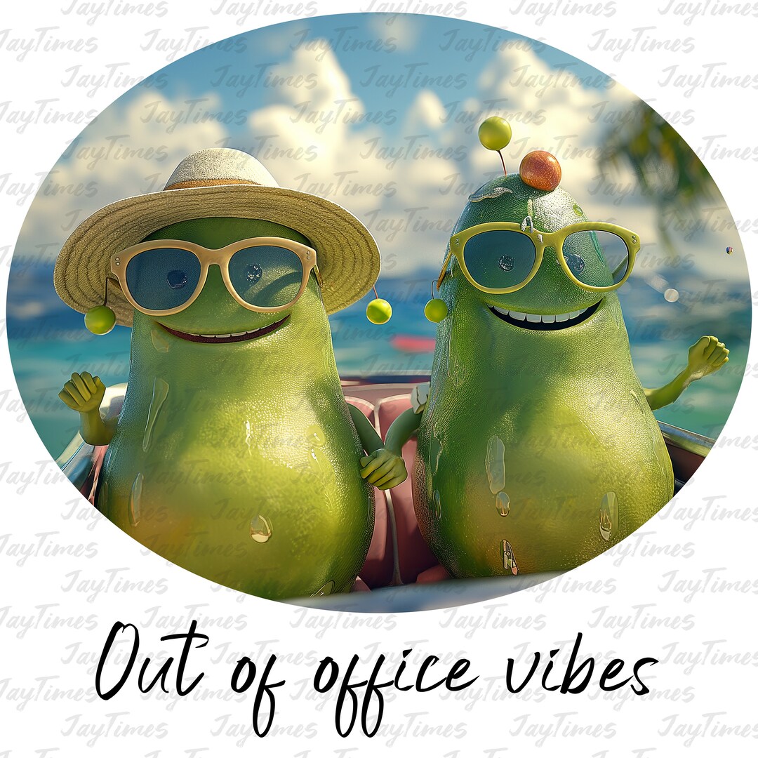 Out of Office Vibes, Funny Avocado on Vacation, Avocado Summer, Avocado ...