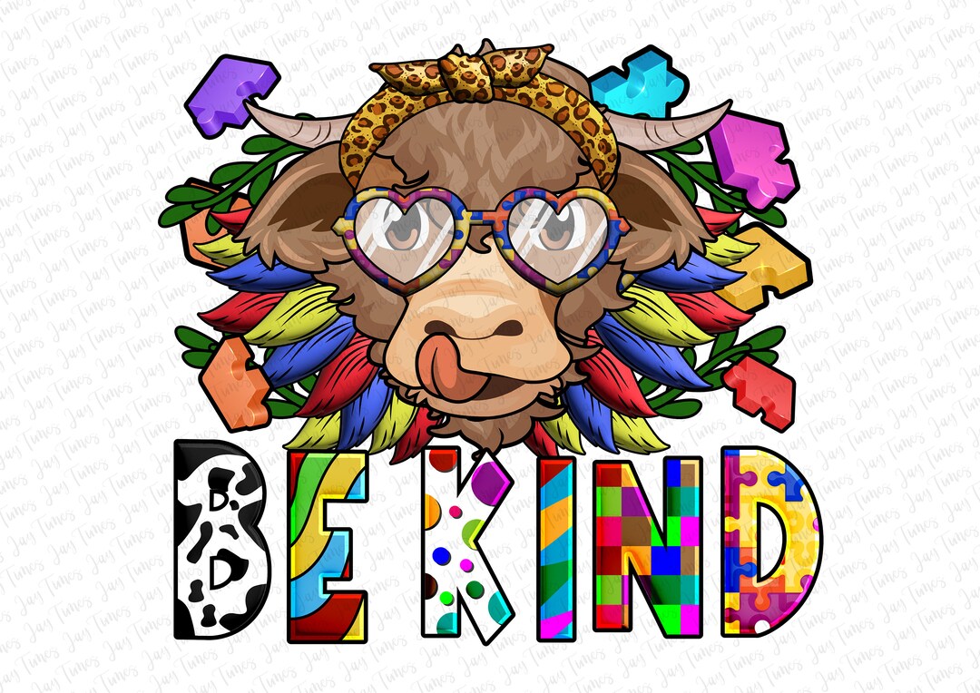 Be Kind Autism PNG, Autism Cow Png, Autism Puzzle PNG, Autism ...