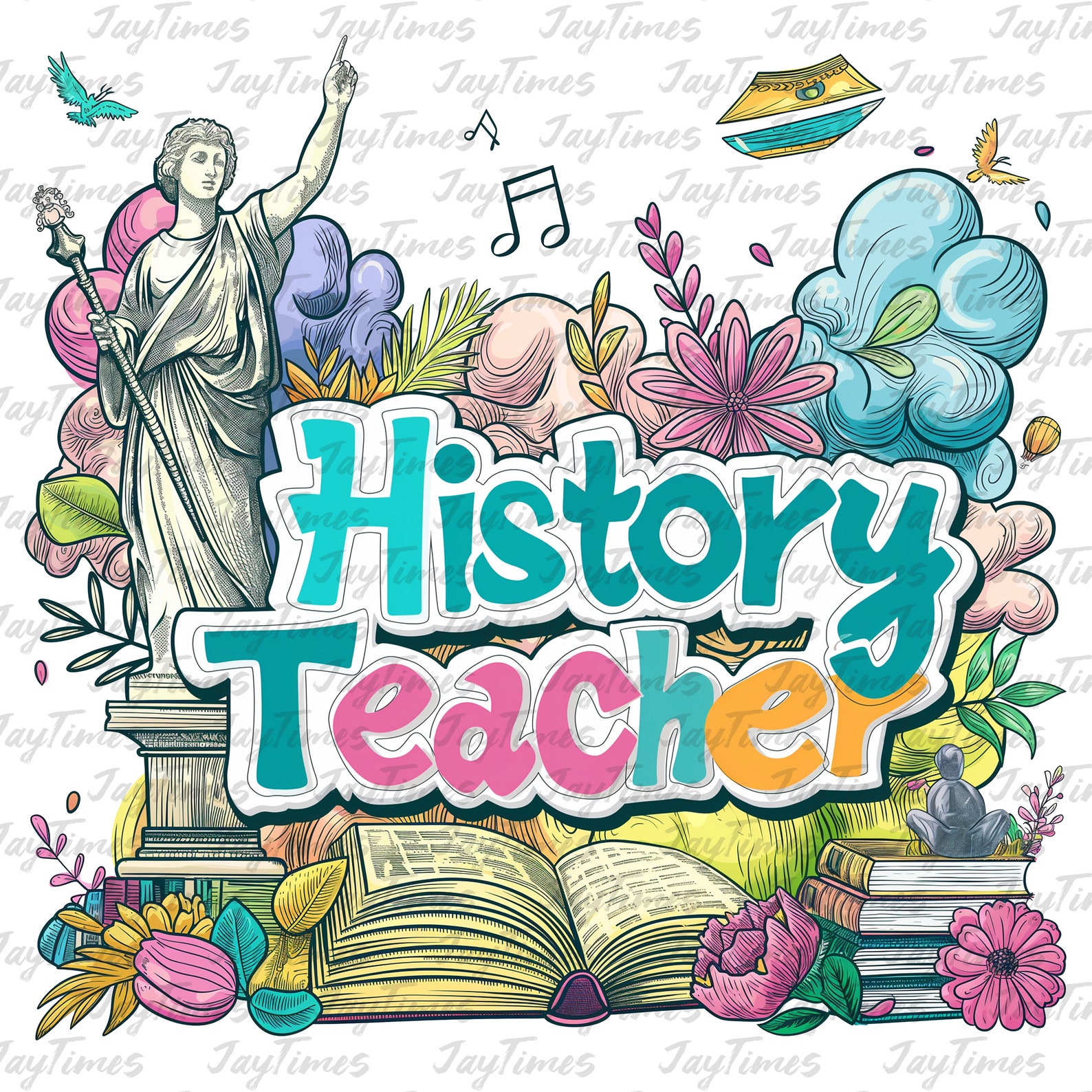 History Teacher Png Sublimation Design, History Teacher Shirt Png, Back ...