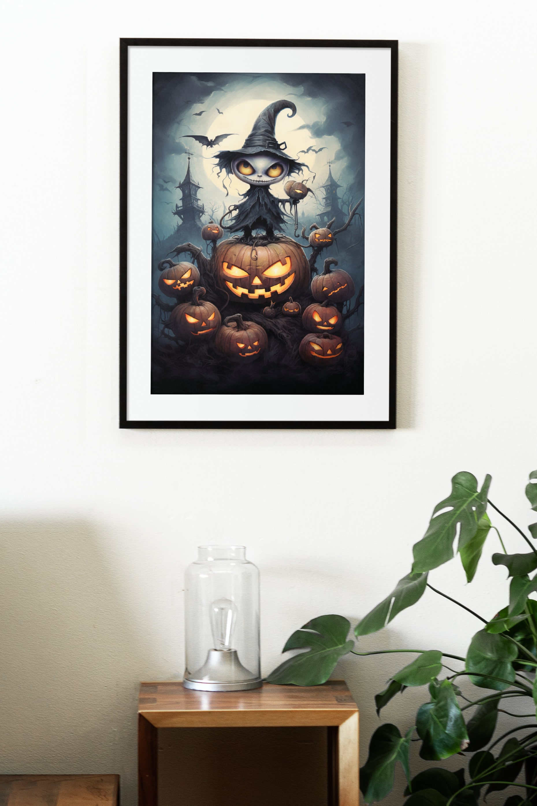 Printable Spooky Halloween Wall Art Cute Ghost Ghoul Print - Etsy