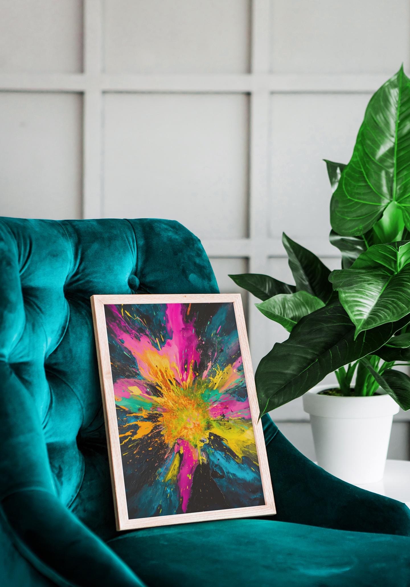 Paint Splatter Art | Watercolor Splash Digital Wall Art | Splatter ...