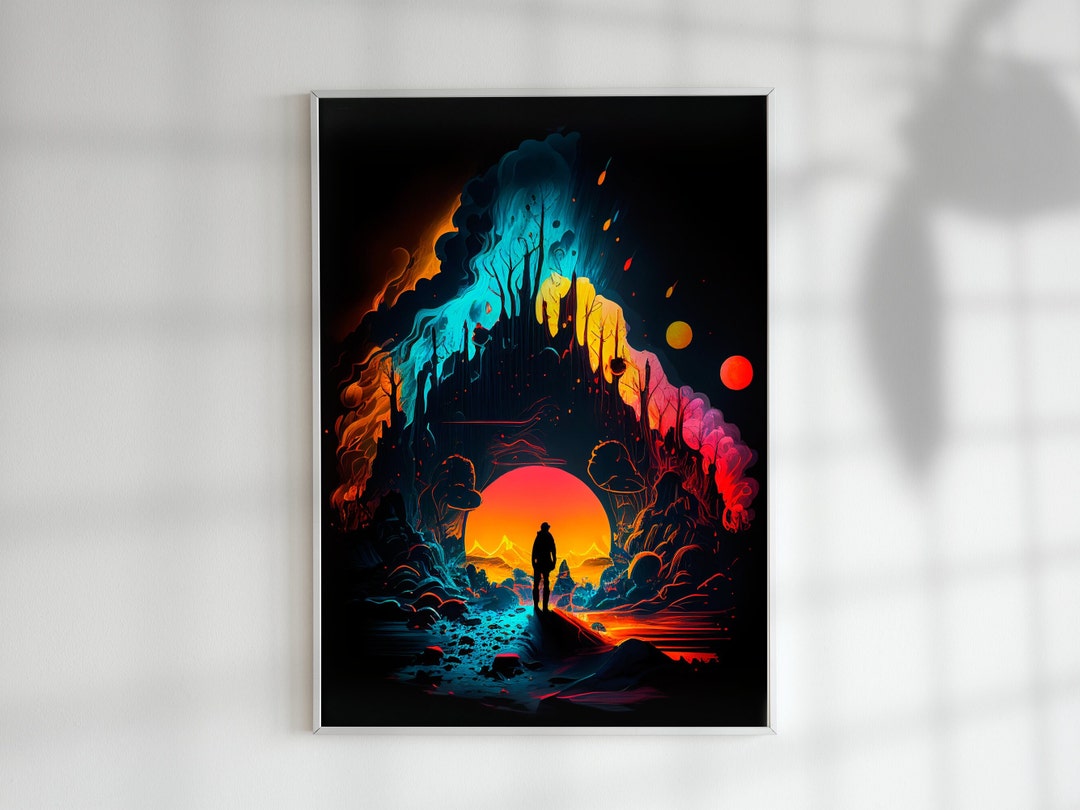 Cosmos Space Maine Artwork, Interstellar Poster, Portal to Jupiter Wall ...
