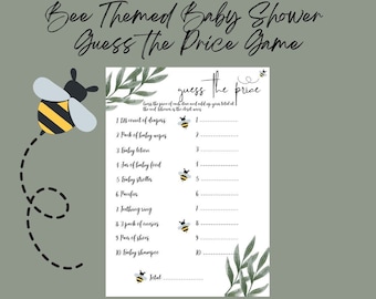 Bee Theme Baby Shower Predictions and Advice Baby Shower Game Baby ...