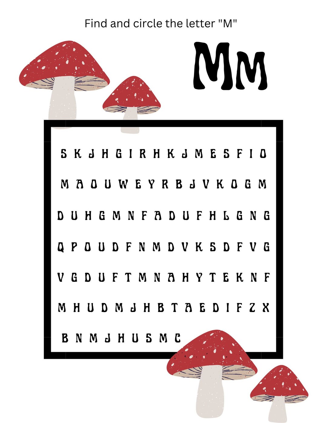 Homeschool Letter 'm" Worksheet - Etsy