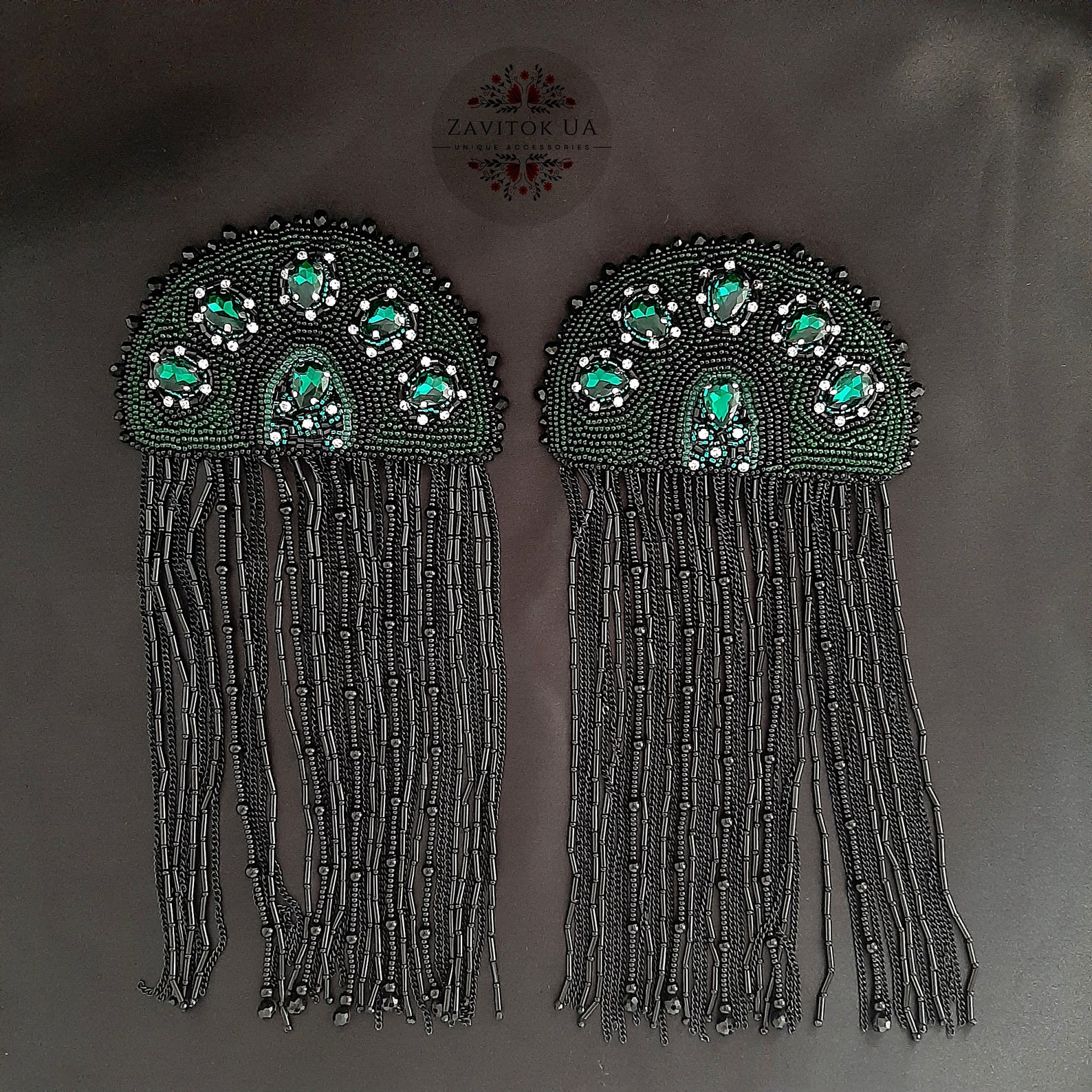 Shoulder Accessories/festival Fashion Look/beaded Rhinestone Epaulettes ...