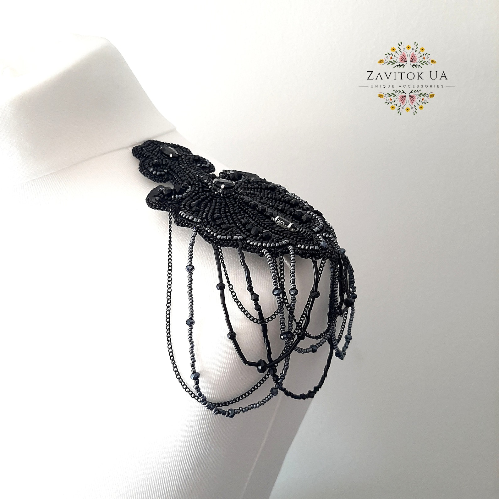 Beaded Epaulettes Shoulder Pad Straps Jacket Accessories. Festival ...