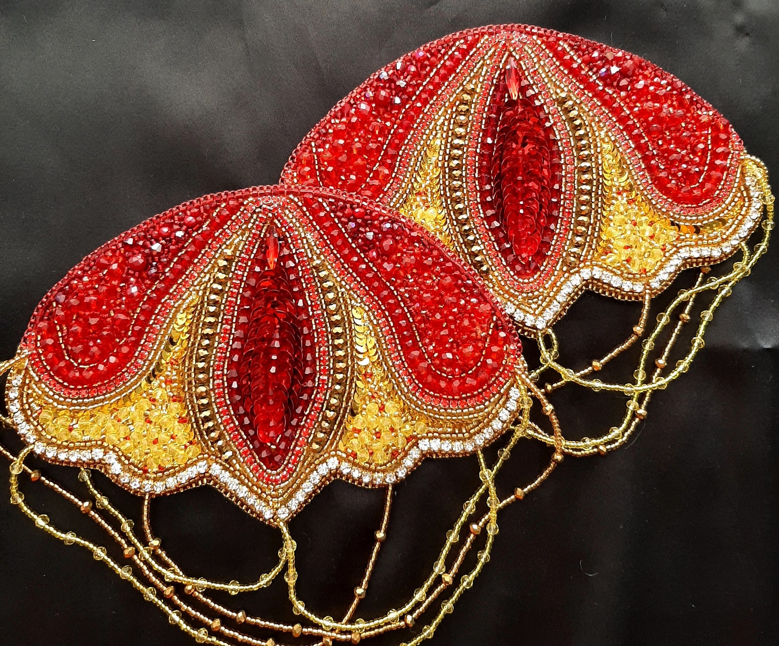 Shoulders Accessories/gold Beaded Epaulettes/fringed Detachable Sleeves ...