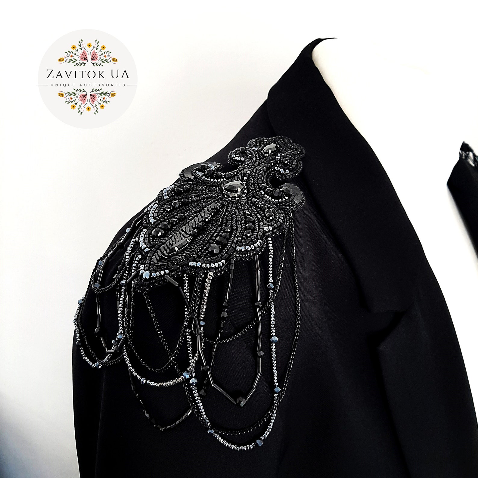 Beaded Epaulettes Shoulder Pad Straps Jacket Accessories. Festival ...