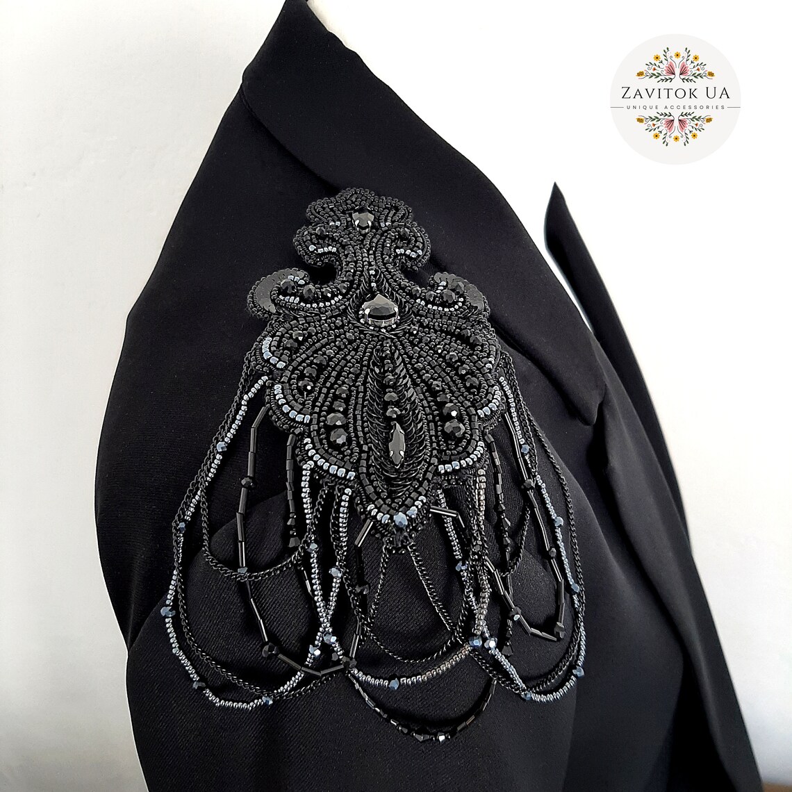 Beaded Epaulettes Shoulder Pad Straps Jacket Accessories. Festival ...