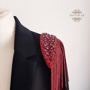 Epaulette Costume Shoulder Accessories/festival Outfit. Beaded Fringed ...