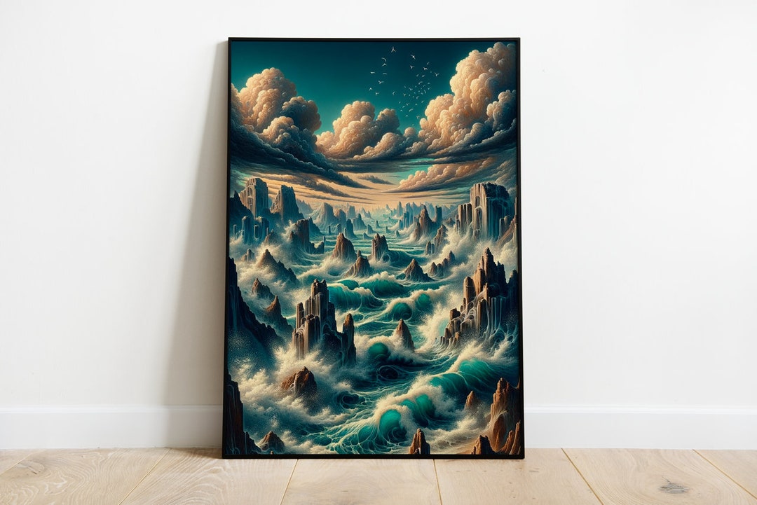 Marine Poster marine Twilight Poster Ocean Maritime Wall Art Decorative ...