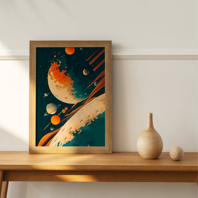 Japanese Poster 80's Blue Space Japanese - Etsy