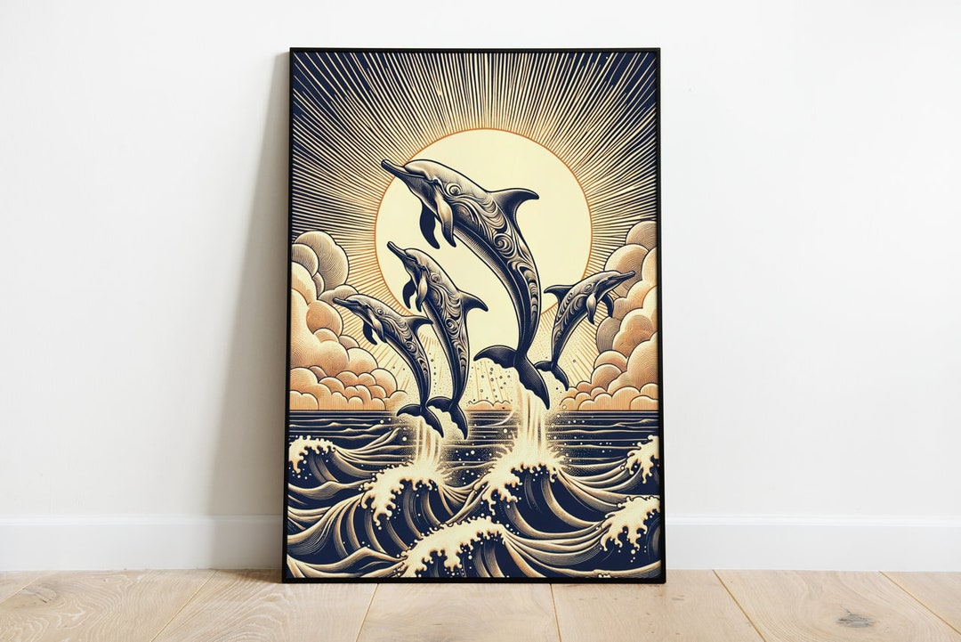 Marine Theme Poster marine Broom Poster Ocean - Etsy