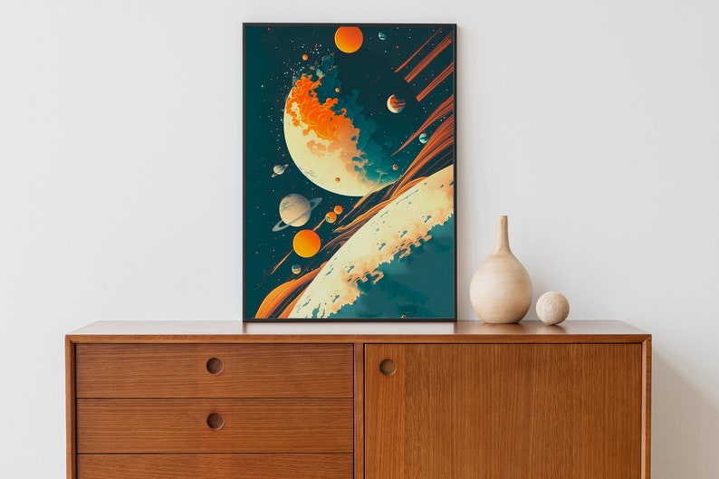 Japanese Poster 80's Blue Space Japanese Poster Space Wall Art Prints ...