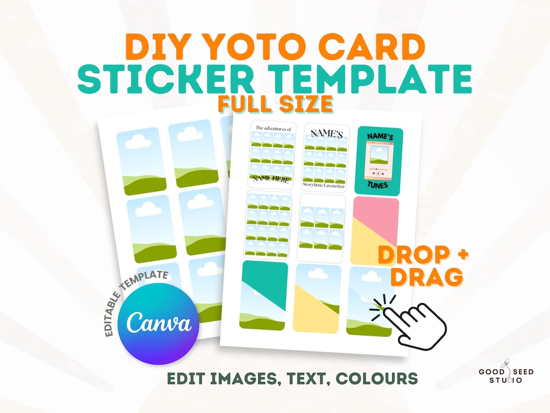DIY Yoto Card Label Template: Editable Stickers for MYO Cards (canva ...
