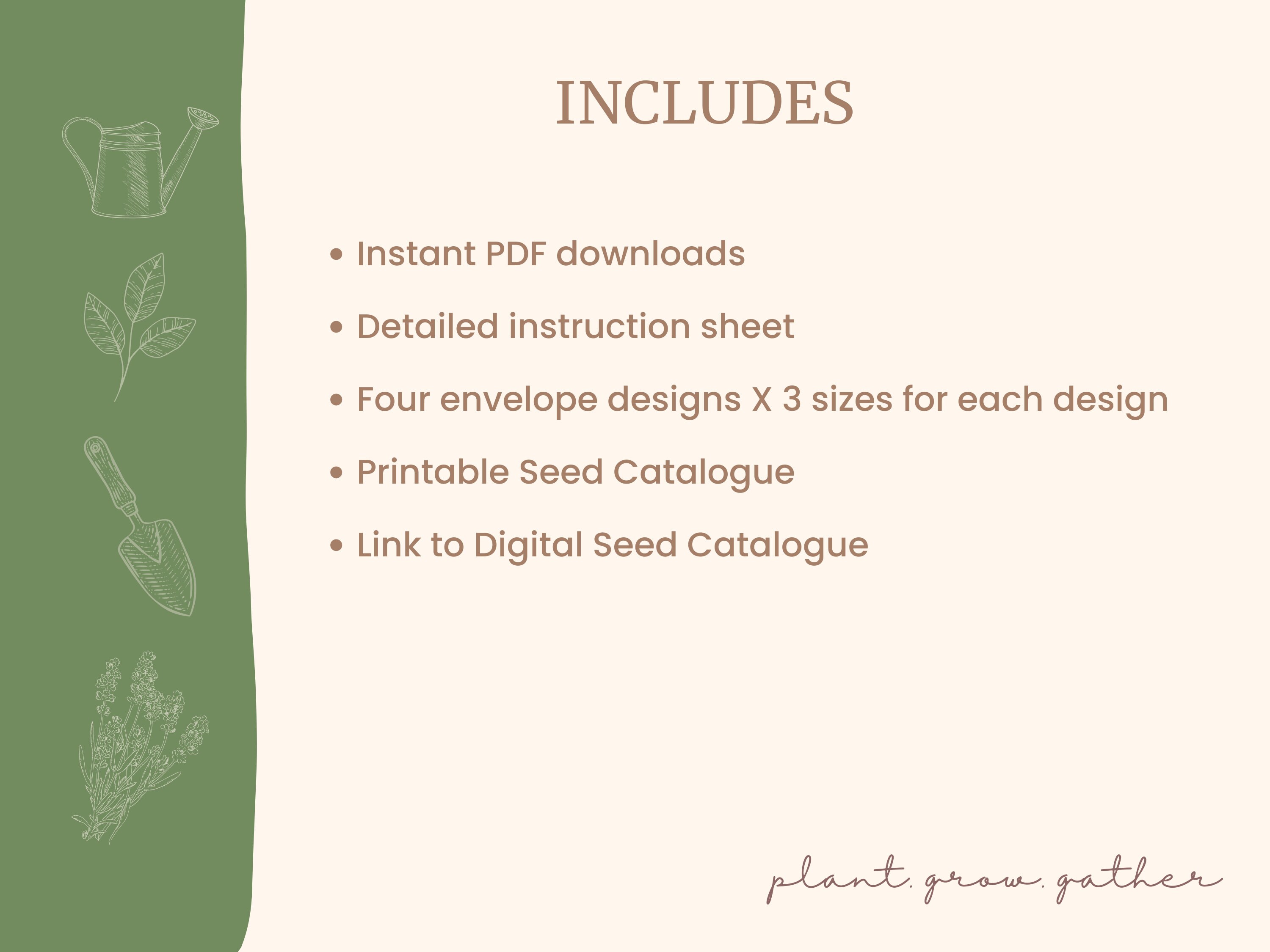Seed Envelope Template and Seed Organizer Printable Seed Pack Design ...