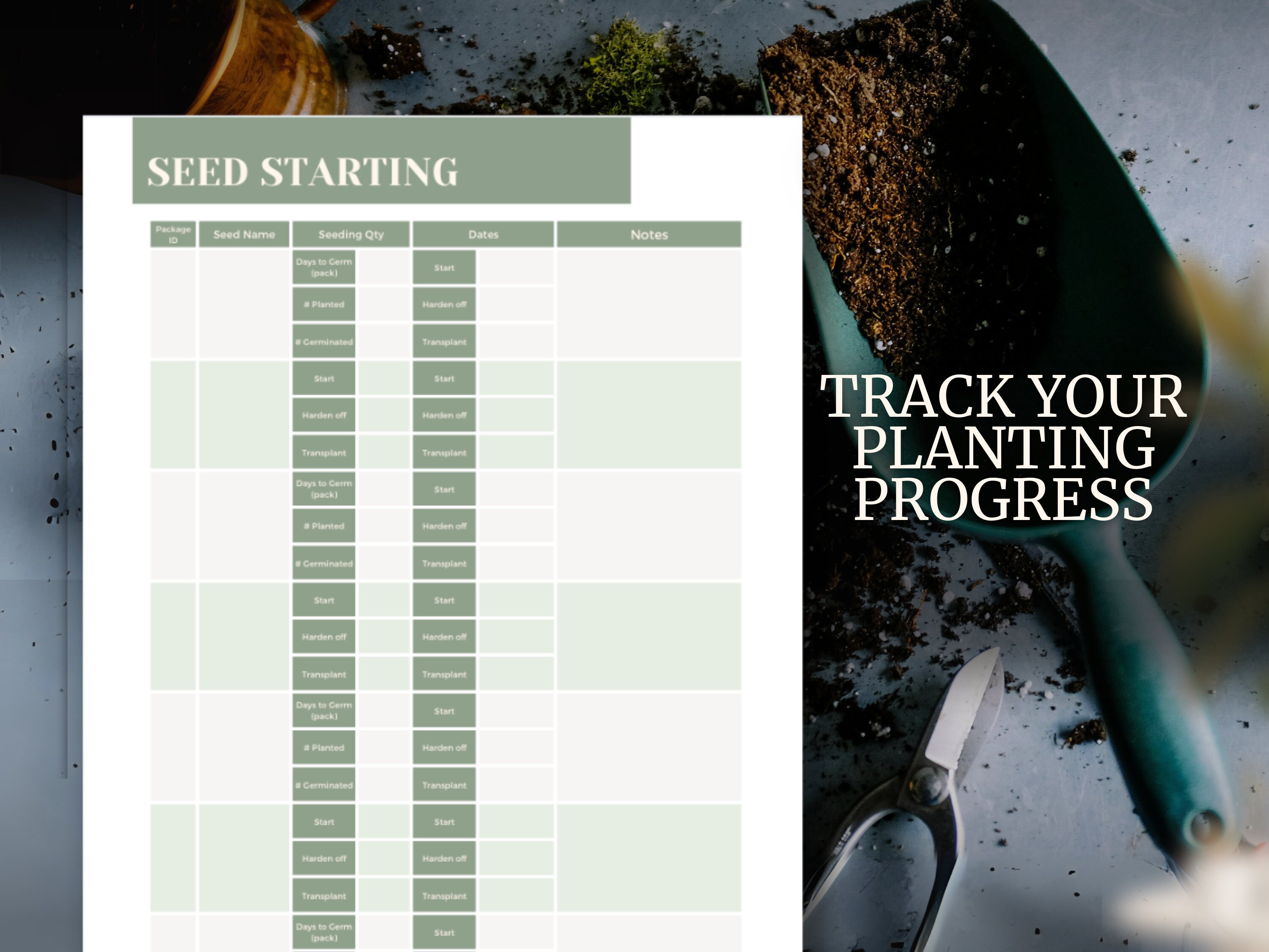 Seed Starting Sheet and Seed Catalogue for Organizing | Printable PDF ...
