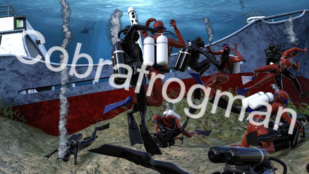Scuba Fight Wallpapers - Etsy